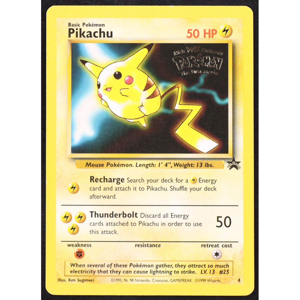Pikachu 1999-03 Pokemon Wizards of the Coast Black Star Promos #4 ...
