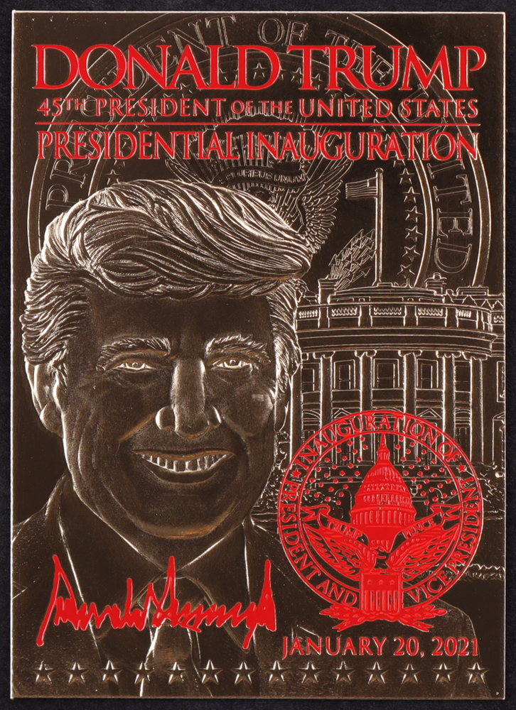 Donald Trump 2021 Merrick Mint Presidential Inauguration Red Signature ...
