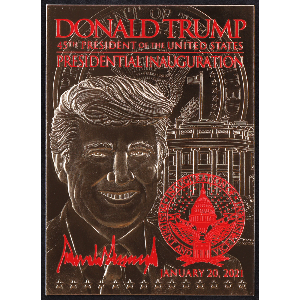 Donald Trump 2021 Merrick Mint Presidential Inauguration Red Signature ...