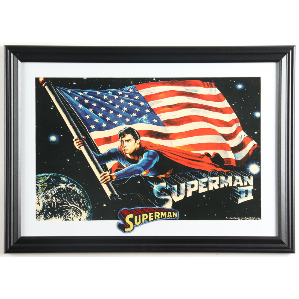 1980 "Superman II" Custom Framed Print Display with Superman Patch ...