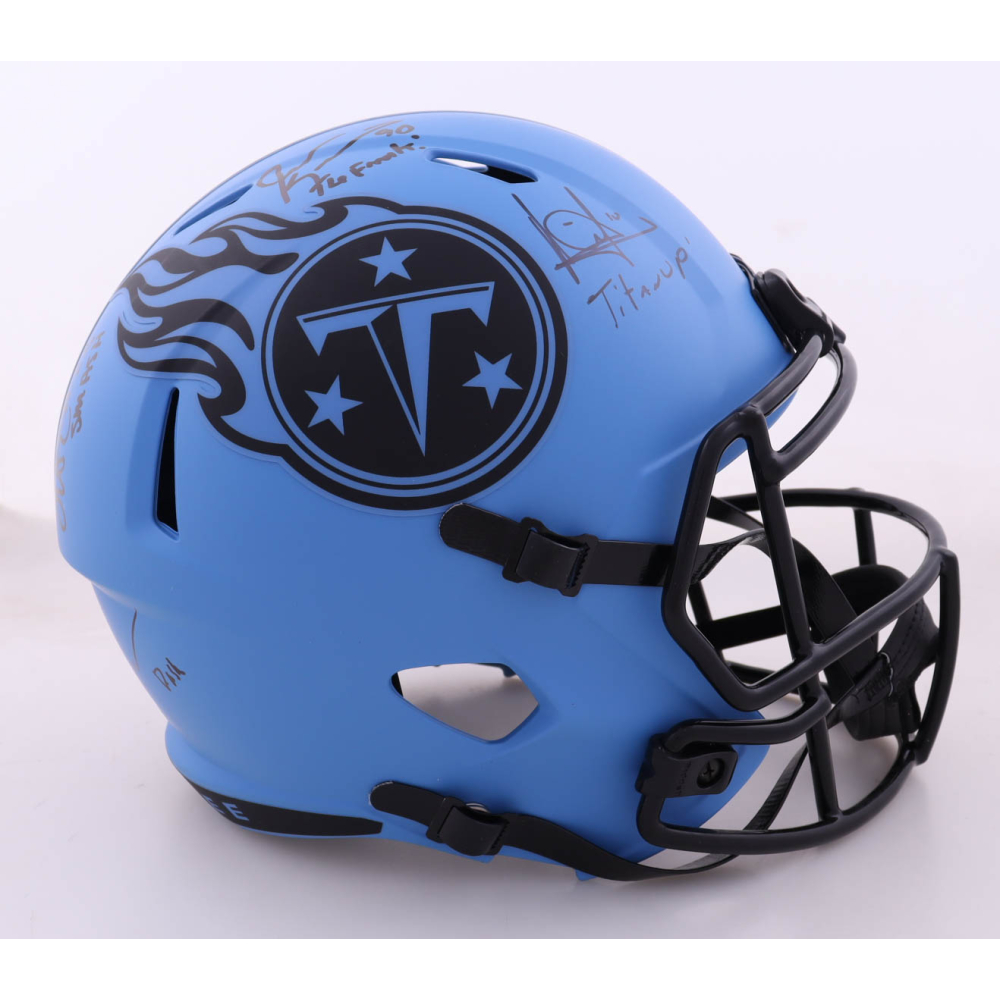 Titans Full-Size Rave Alternate Speed Helmet Signed By (4) With Chirs ...