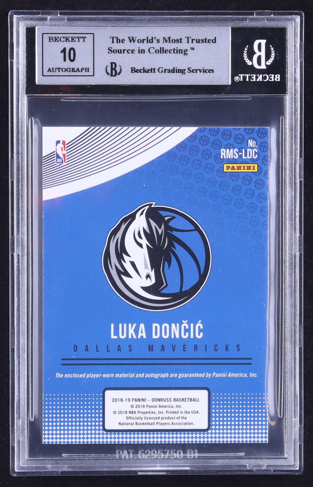 Luka Doncic 2018-19 Donruss Rookie Materials Signatures #13 RC #33/99 ...