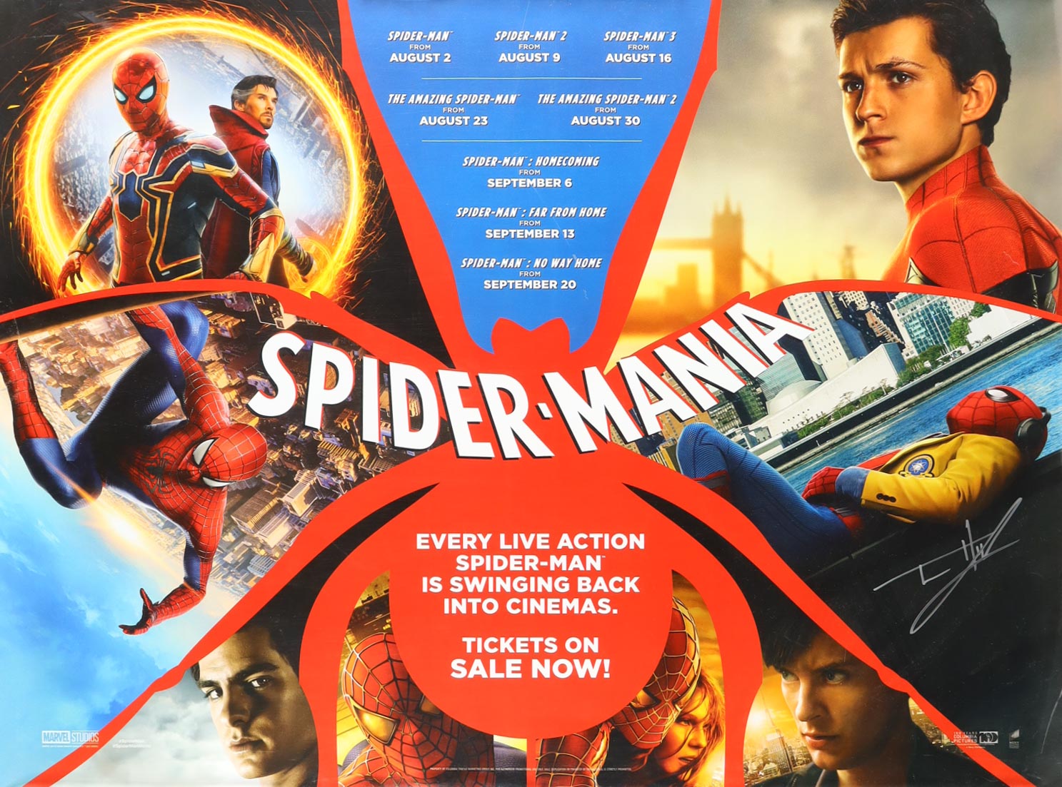 Tom Holland Signed "Spider-Man: Spider-Mania" 27x40 Movie Poster ...