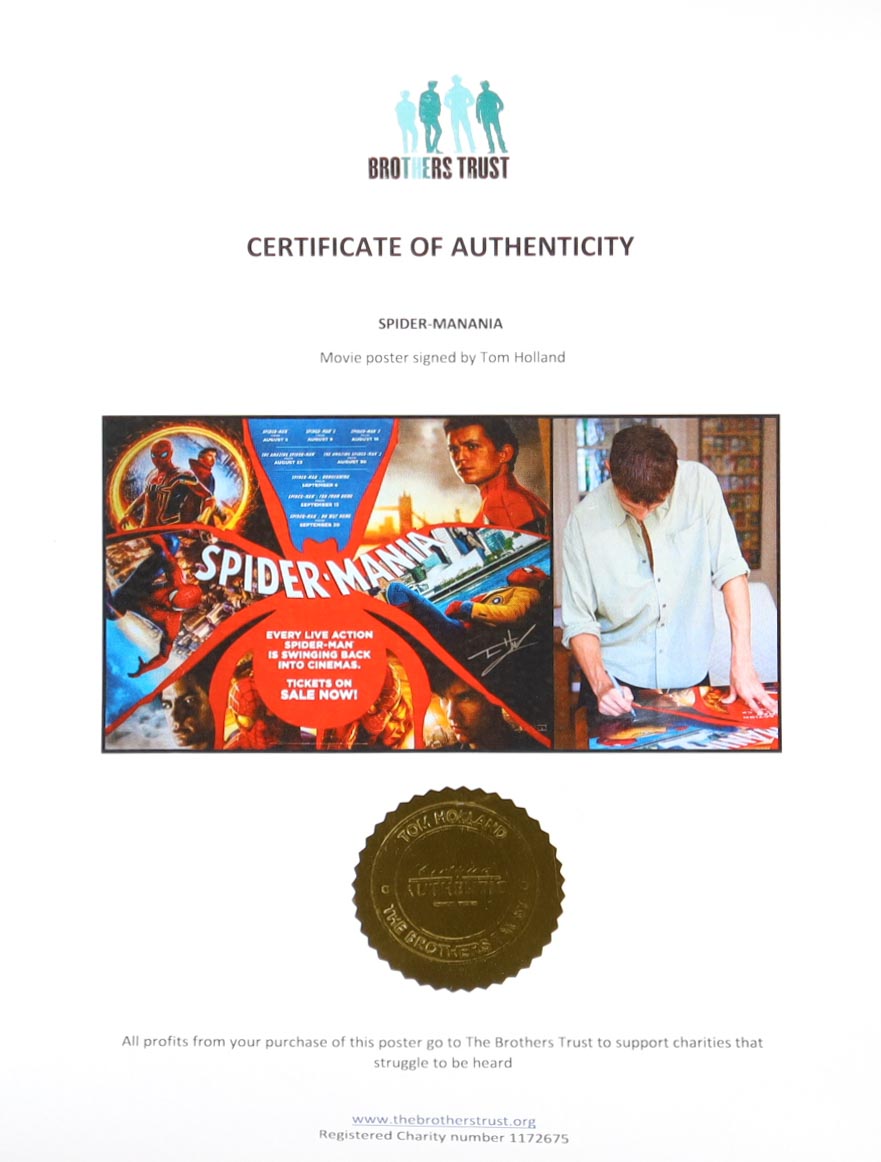 Tom Holland Signed "Spider-Man: Spider-Mania" 27x40 Movie Poster ...