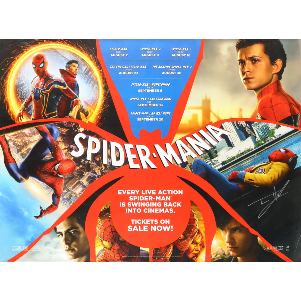 Tom Holland Signed "Spider-Man: Spider-Mania" 27x40 Movie Poster ...