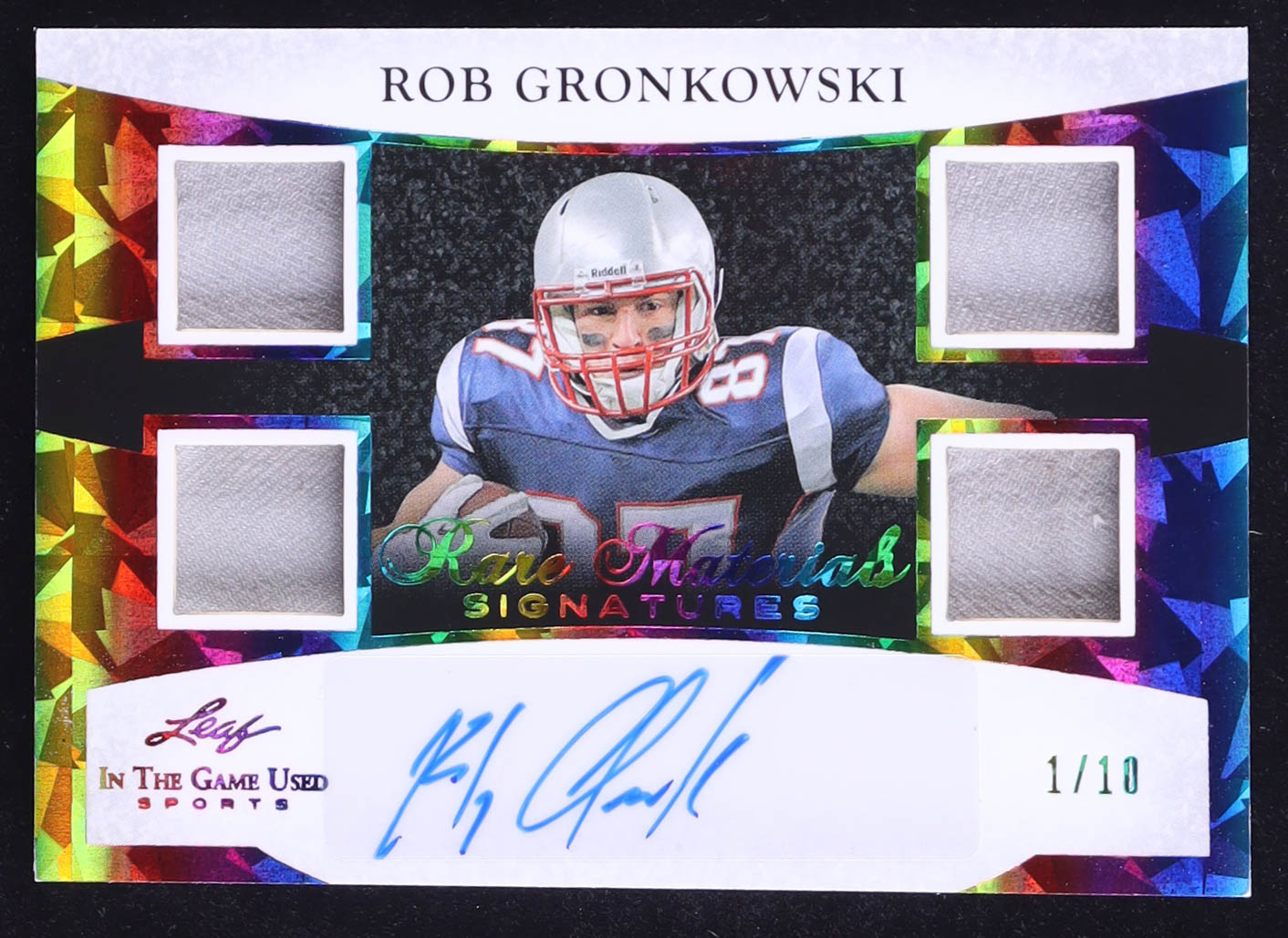 Rob Gronkowski 2024 Leaf ITG Used Rare Materials Signatures #1/10 ...