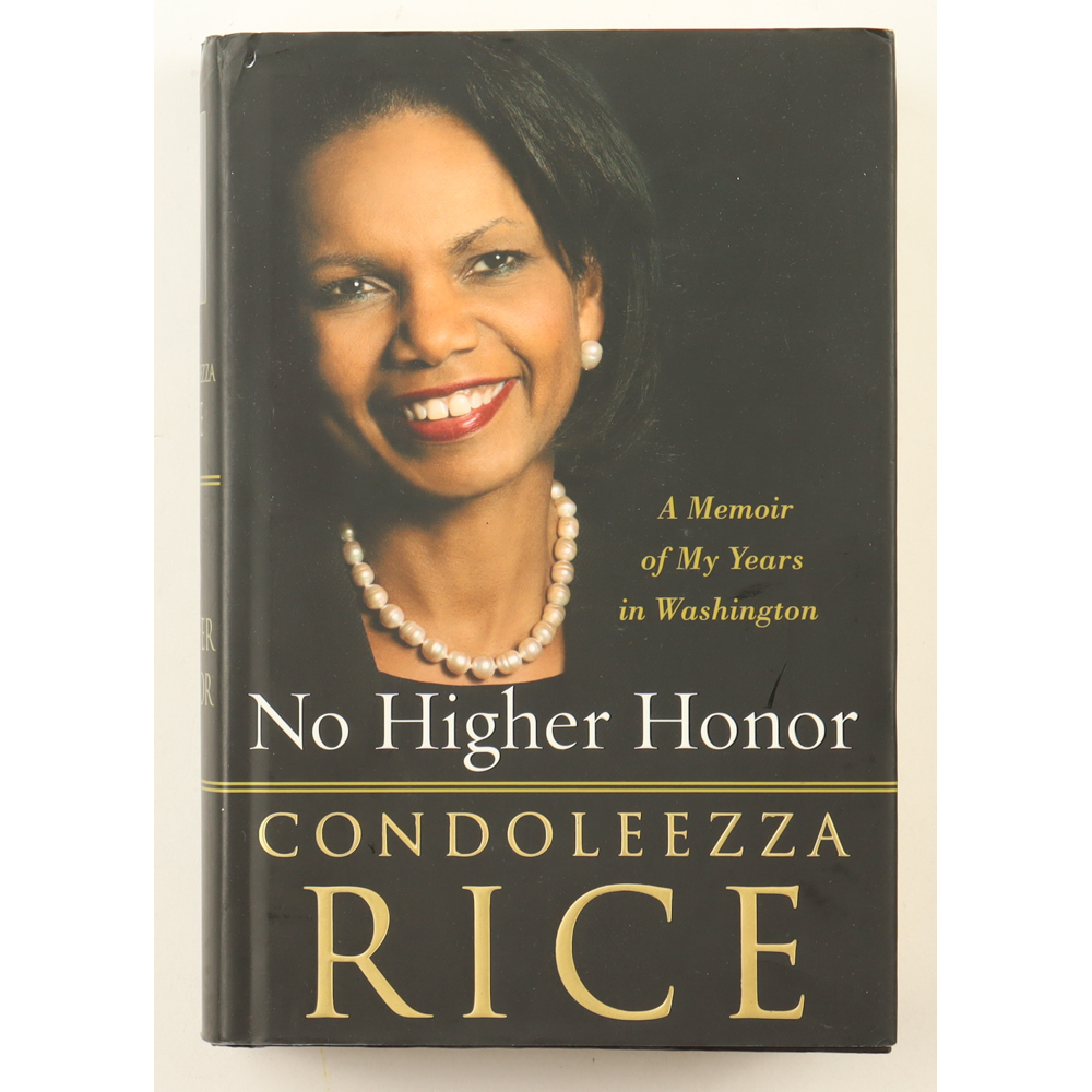 Condoleezza Rice Signed "No Higher Honor" Hardcover Book (JSA ...