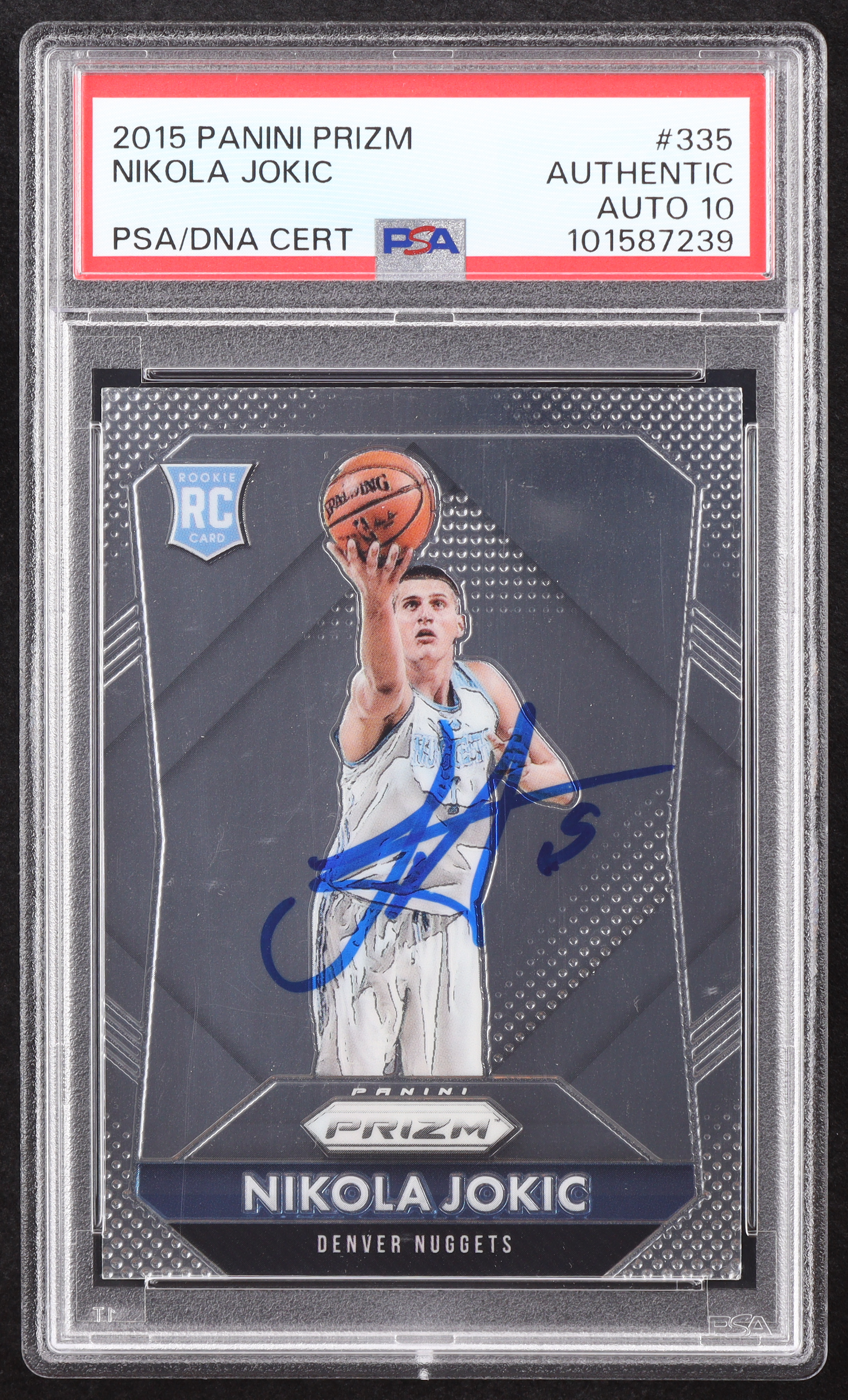Nikola Jokic Signed 2015 Panini Prizm #335 RC (PSA | Autograph Graded ...