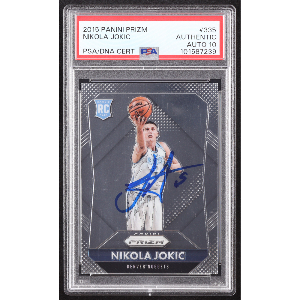 Nikola Jokic Signed 2015 Panini Prizm #335 RC (PSA | Autograph Graded ...