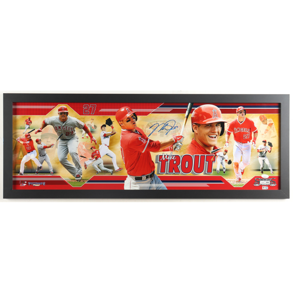 Mike Trout Signed LE Angels Custom Framed Photo Display #164/200 (JSA, Beckett & MLB) | Pristine ...