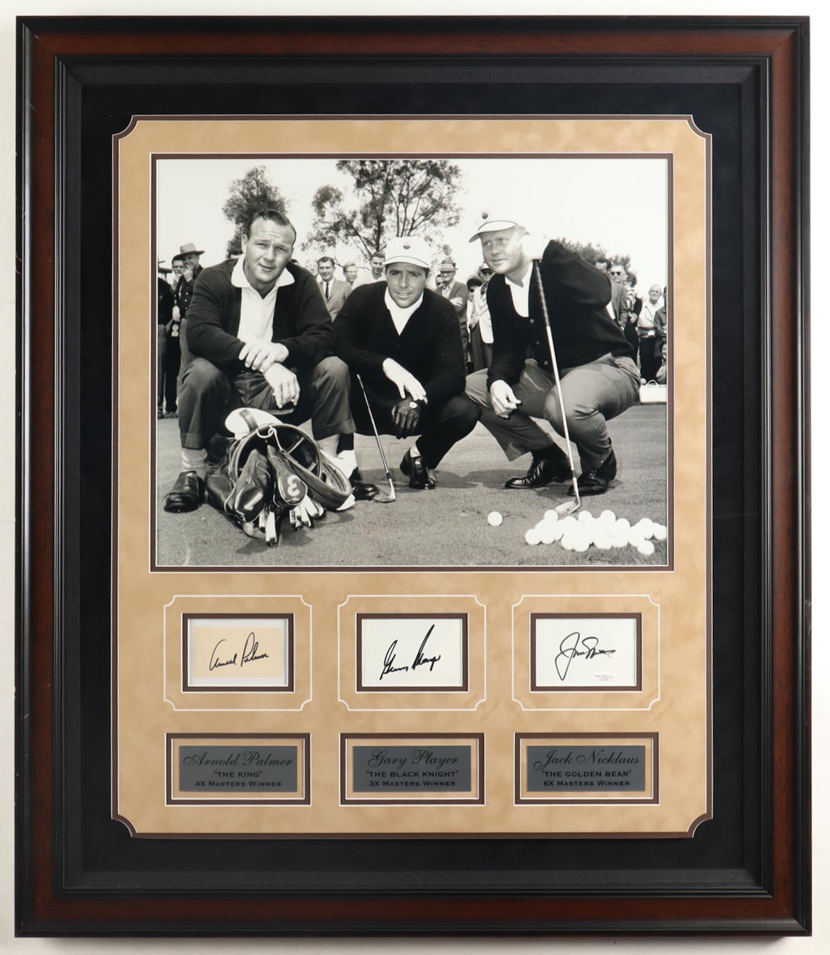 Arnold Palmer, Gary Player & Jack Nicklaus Signed Custom Framed Cut ...