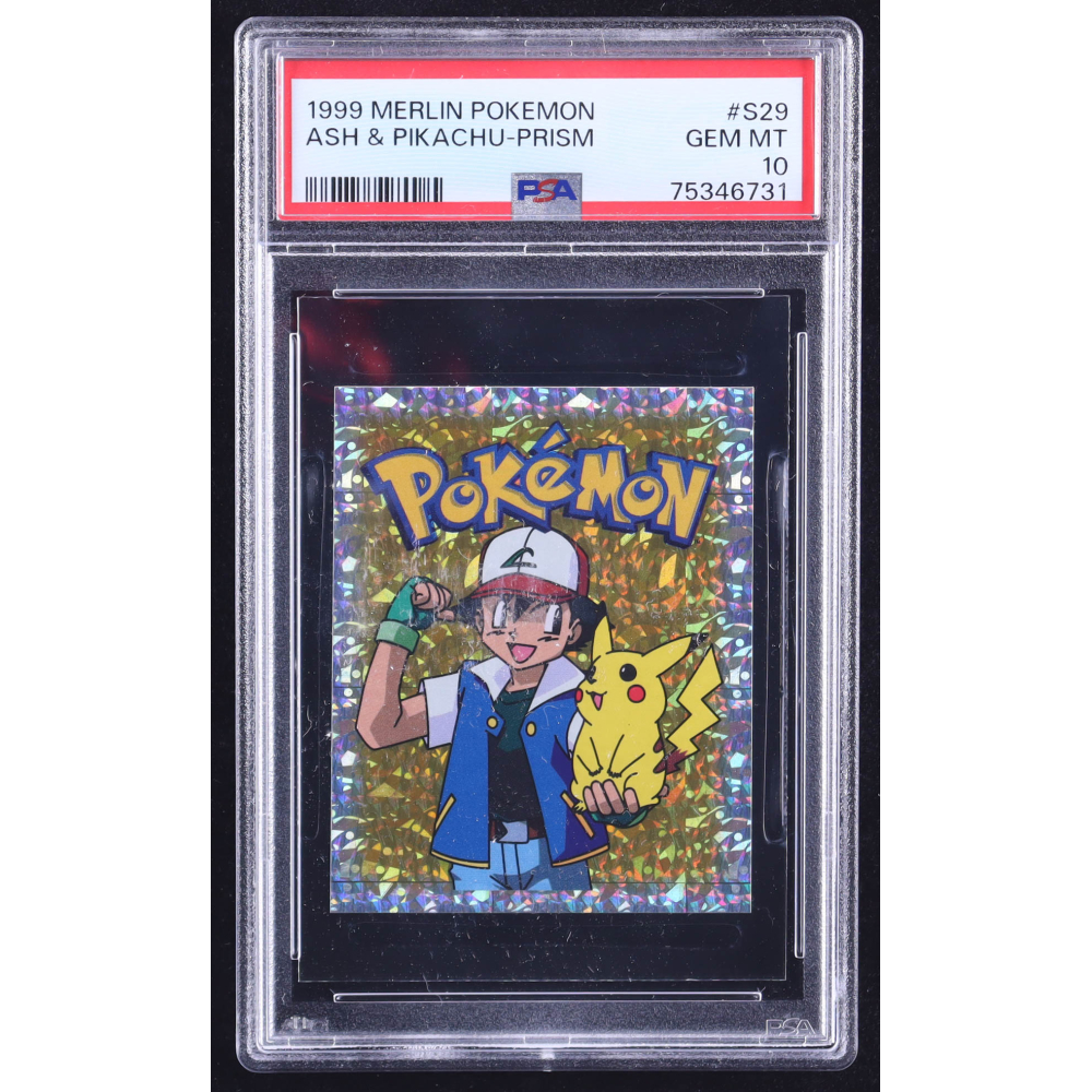 Ash & Pikachu 1999 Merlin Pokemon Album Stickers #S29 (PSA 10 ...