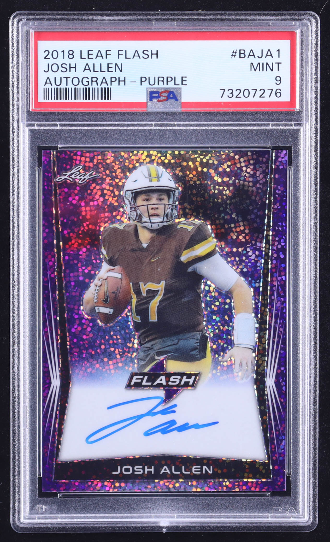 Josh Allen 2018 Leaf Flash Autograph Purple #BAJA1 RC #11/25 (PSA 9 ...