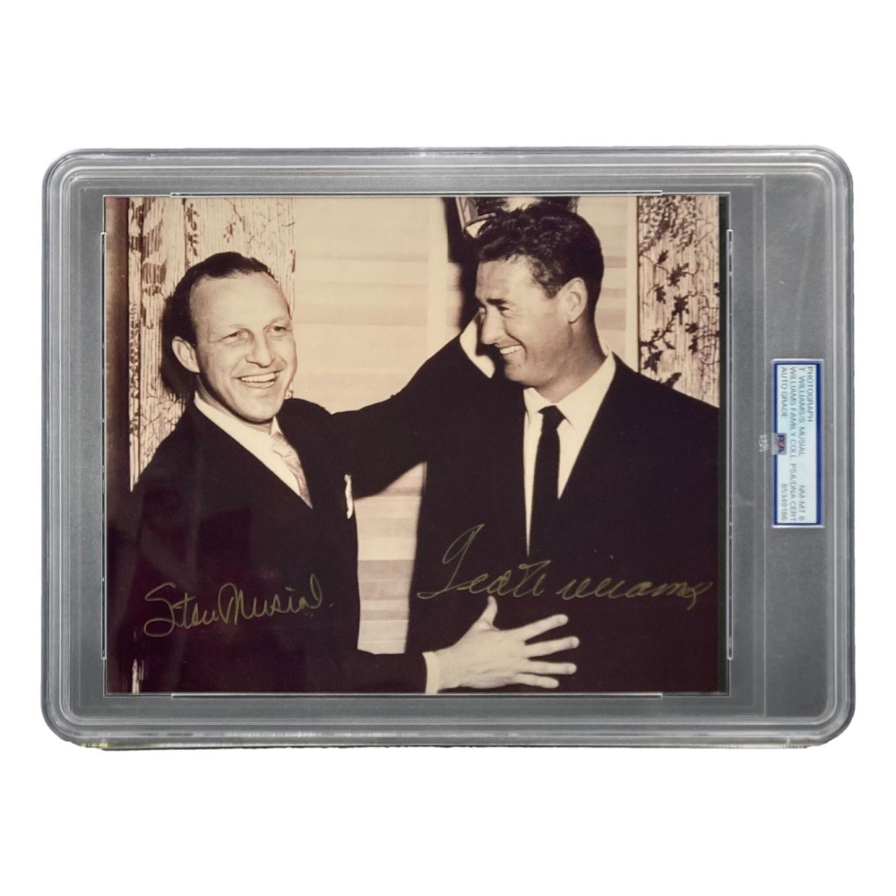 Ted Williams & Stan Musial Signed 8x10 Photo (PSA | Autograph Graded 8 ...