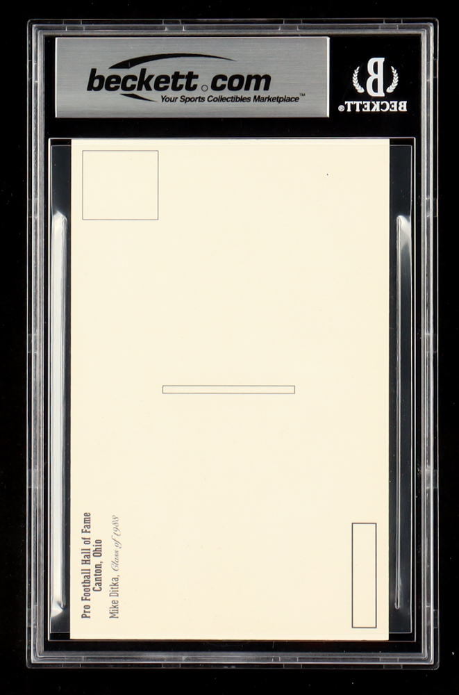 Mike Ditka Signed Hall of Fame Plaque Postcard (BGS) | Pristine Auction