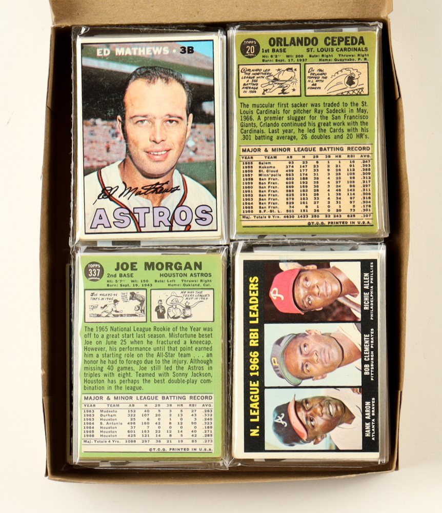 1967 Topps Baseball Cello Fun Pack Vending Box with (20) Packs ...