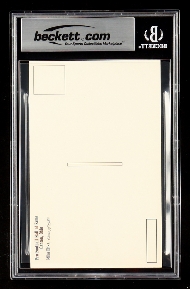 Mike Ditka Signed Hall of Fame Plaque Postcard (BGS) | Pristine Auction