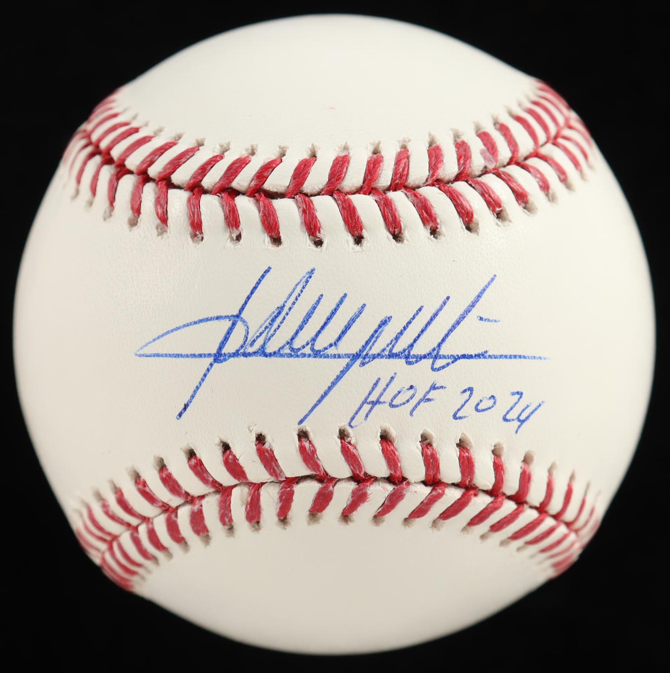 Adrian Beltre Signed OML Baseball Inscribed "HOF 2024" (Beckett ...