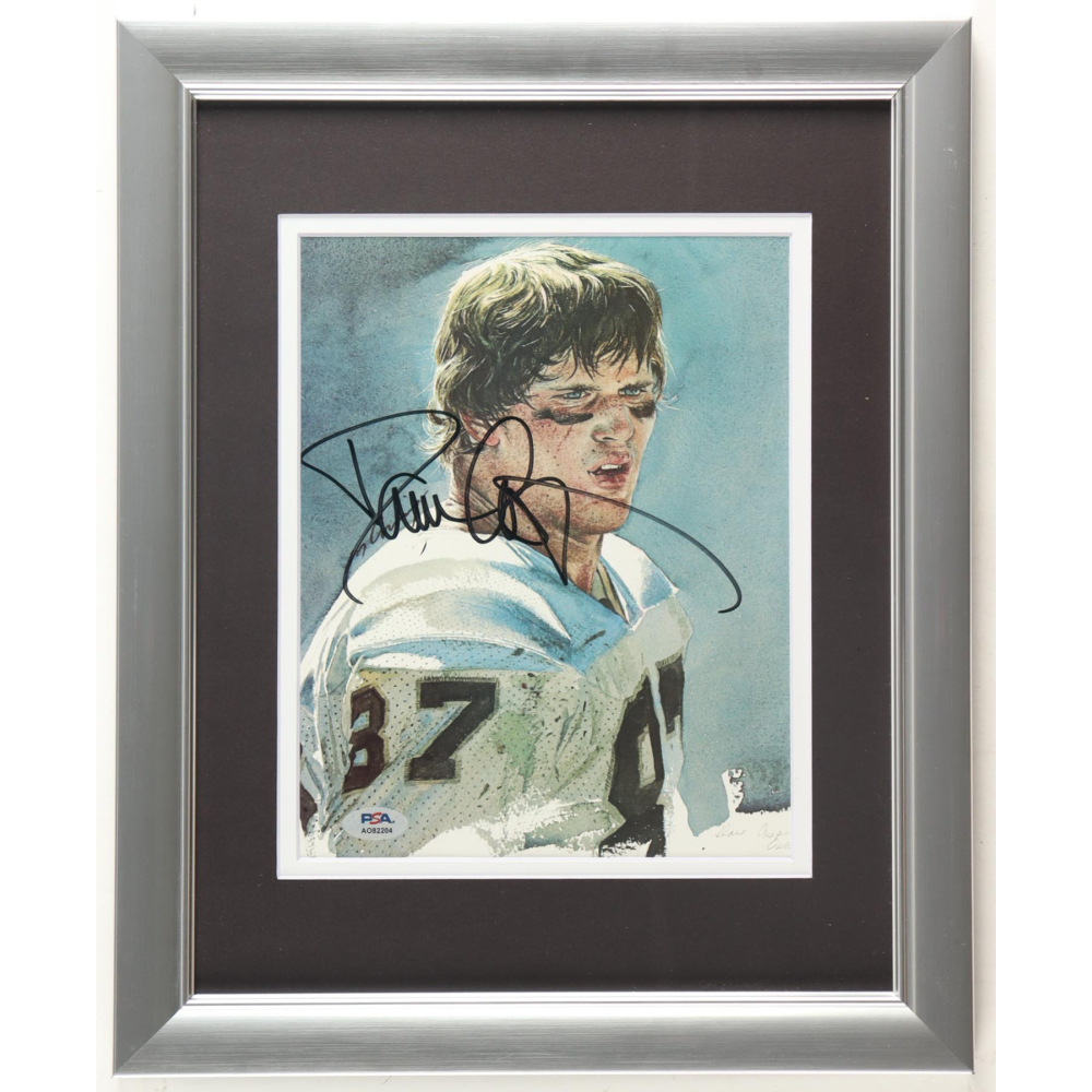 Dave Casper Signed Raiders Custom Framed Art Print Display (JSA ...