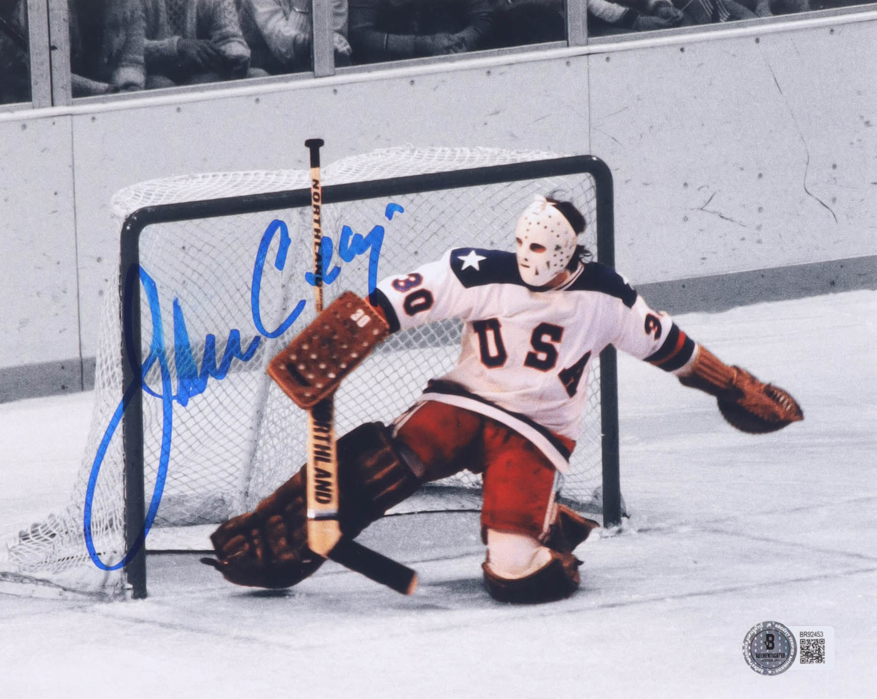 Jim Craig Signed Team USA 8x10 Photo (Beckett) | Pristine Auction