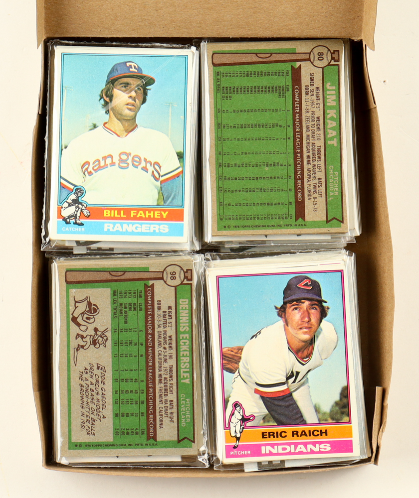 1976 Topps Baseball Cello Fun Pack Vending Box with (20) Packs ...
