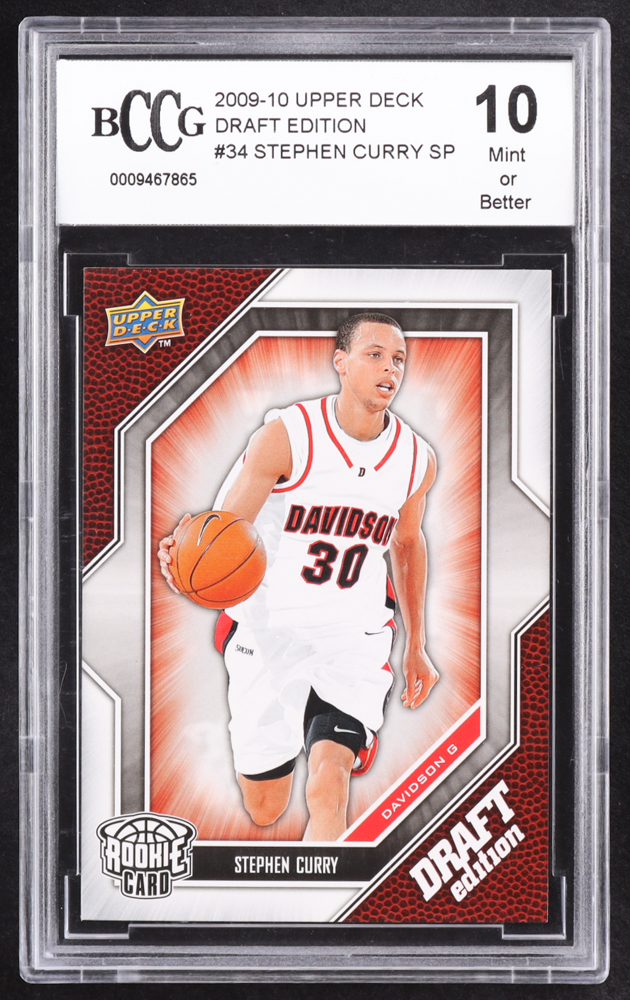 Stephen Curry 2009-10 Upper Deck Draft Edition #34 SP RC (BCCG 10 ...