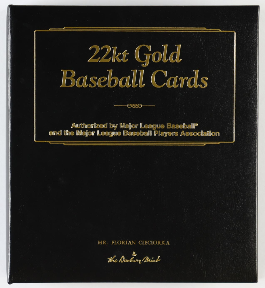 Complete Set of (50) Danbury Mint 22kt Gold Baseball Cards With ...