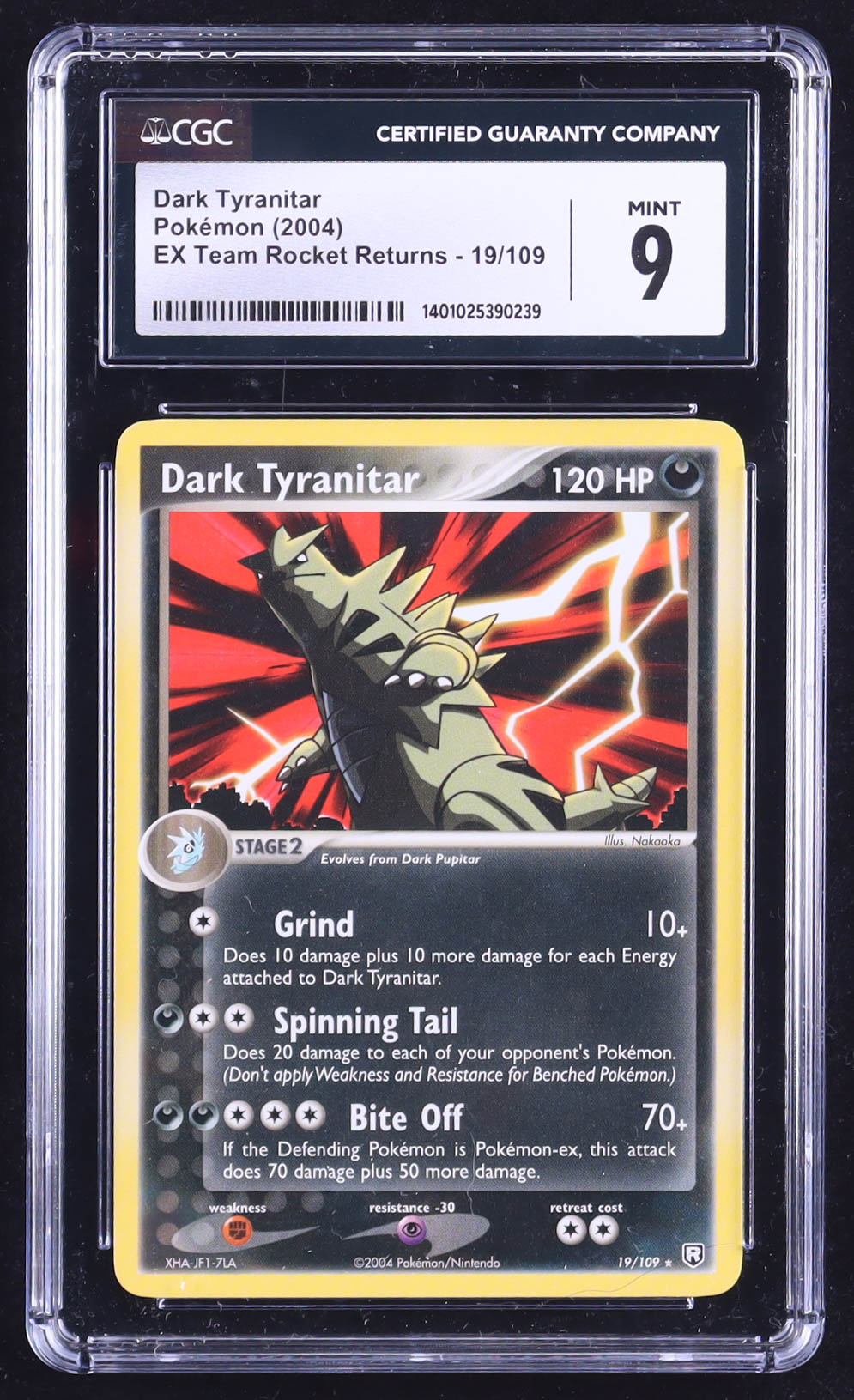 Dark Tyranitar 2004 Pokemon EX Team Rocket Returns #19 (CGC 9) | Pristine Auction