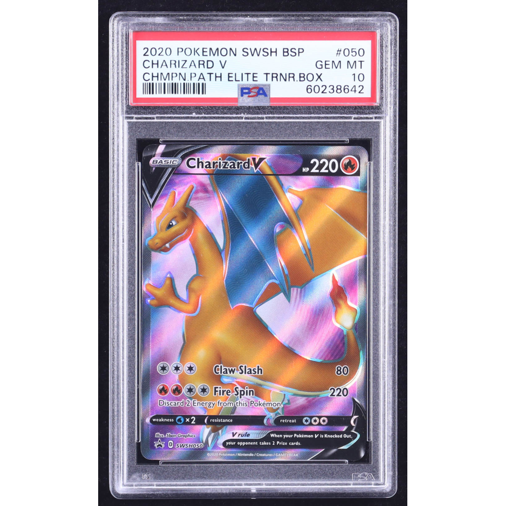 Charizard V 2020 Pokemon Sword and Shield Champion's Path Elite Trainer Box Promo #SWSH050 (PSA ...
