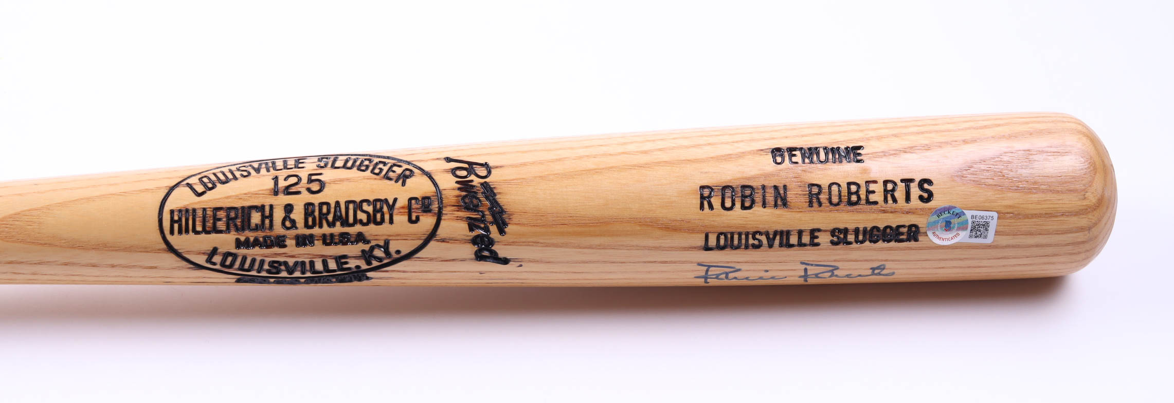 Robin Roberts Signed Hillerich & Bradsby Player Model Baseball Bat ...