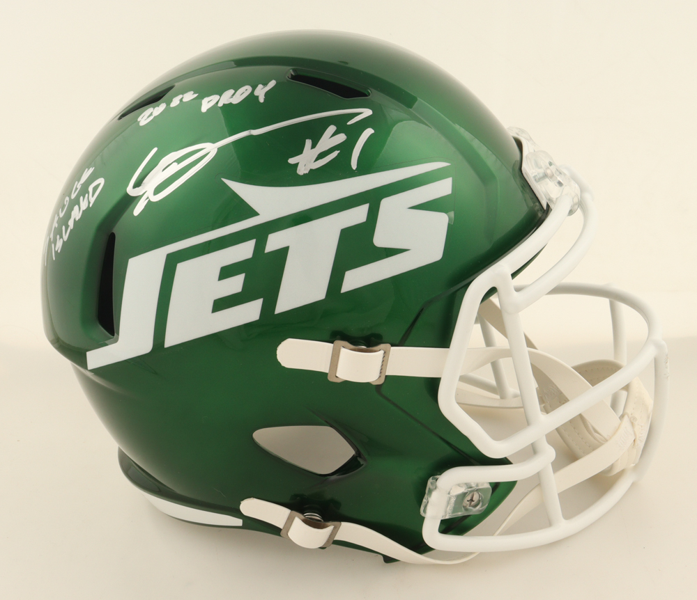 Ahmad "Sauce" Gardner Signed Jets Full-Size Speed Helmet Inscribed "2022 DROY" & "Sauce Island ...