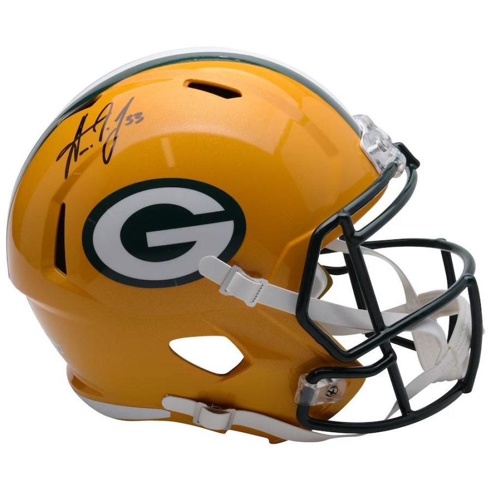 Aaron Jones Signed Packers Full-Size Speed Helmet (Fanatics) | Pristine ...