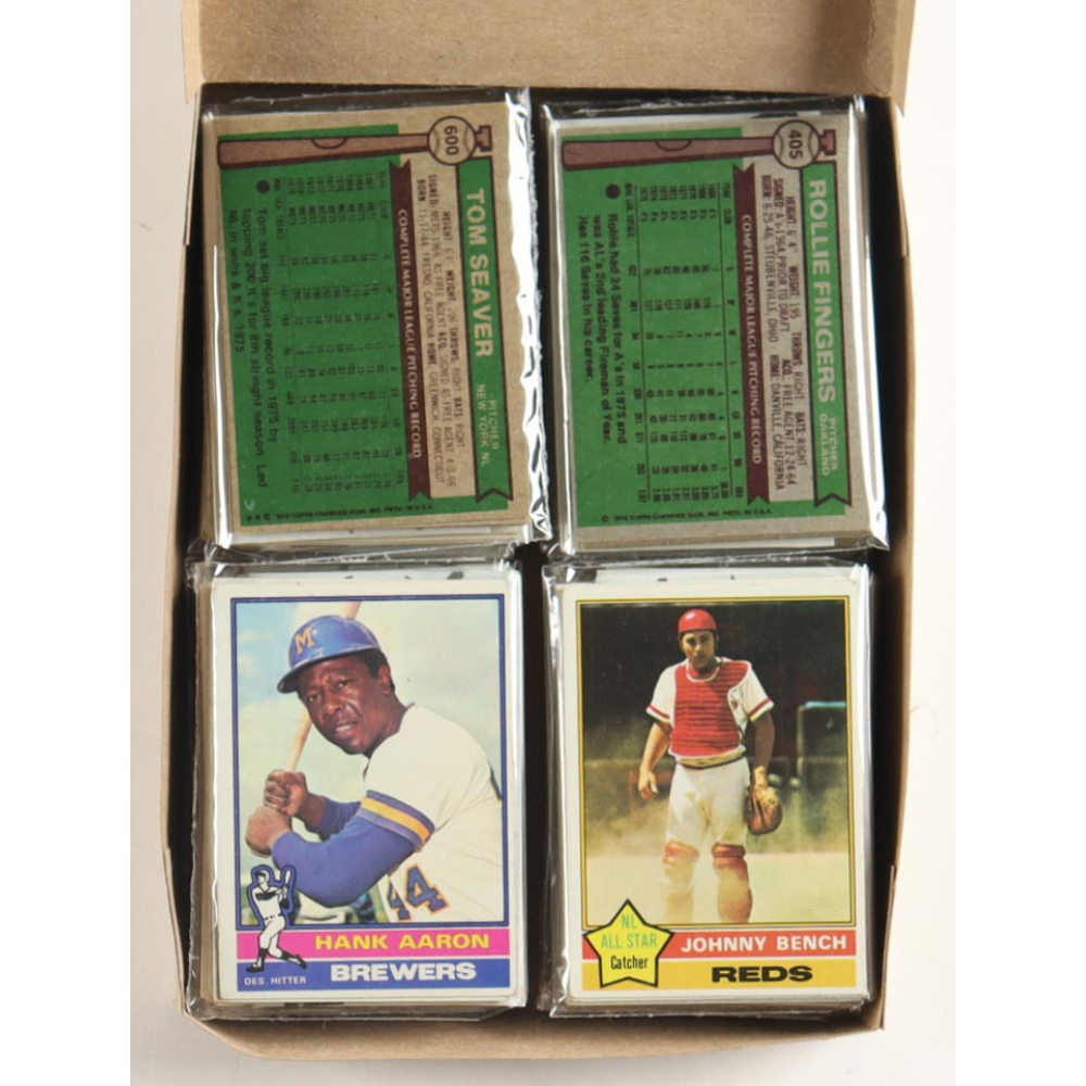 1976 Topps Baseball Cello Fun Pack Vending Box with (20) Packs ...