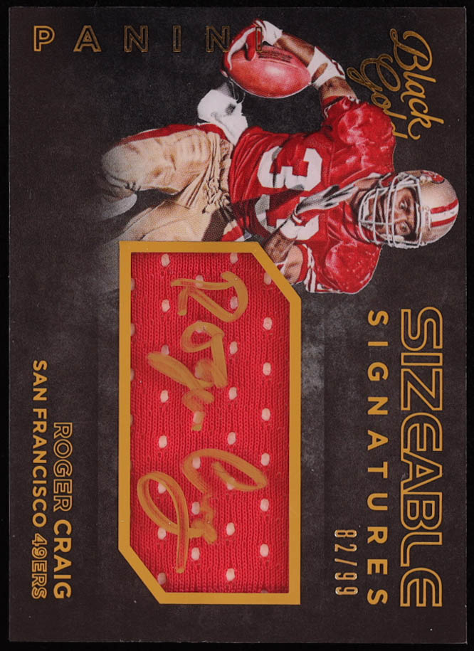 Roger Craig 2015 Panini Black Gold Sizeable Signature Jerseys #SSRC #82 ...