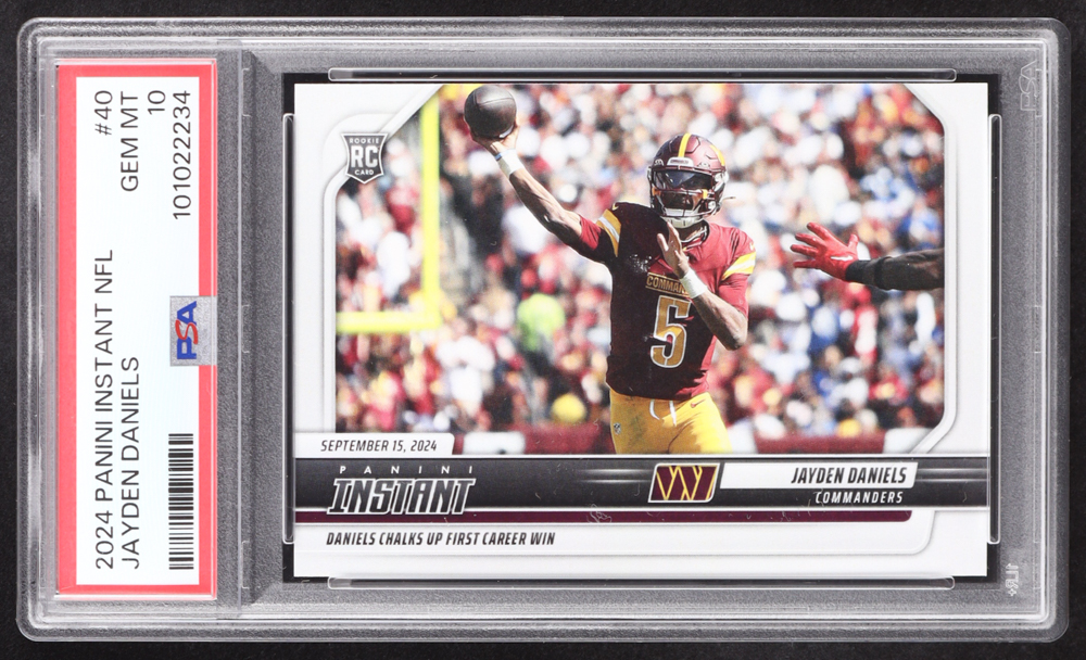 Jayden Daniels 2024 Panini Instant NFL #40 RC (PSA 10) | Pristine Auction