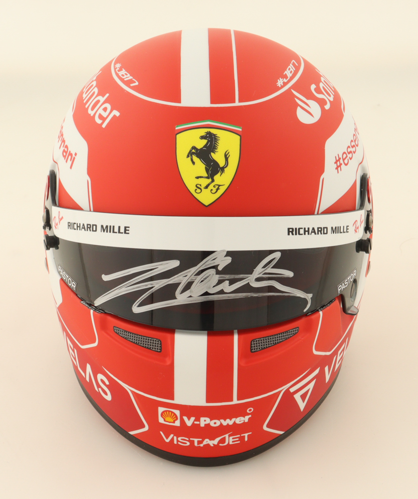 Charles Leclerc Signed Ferrari 1:2 Scale Racing Mini Helmet (Beckett ...
