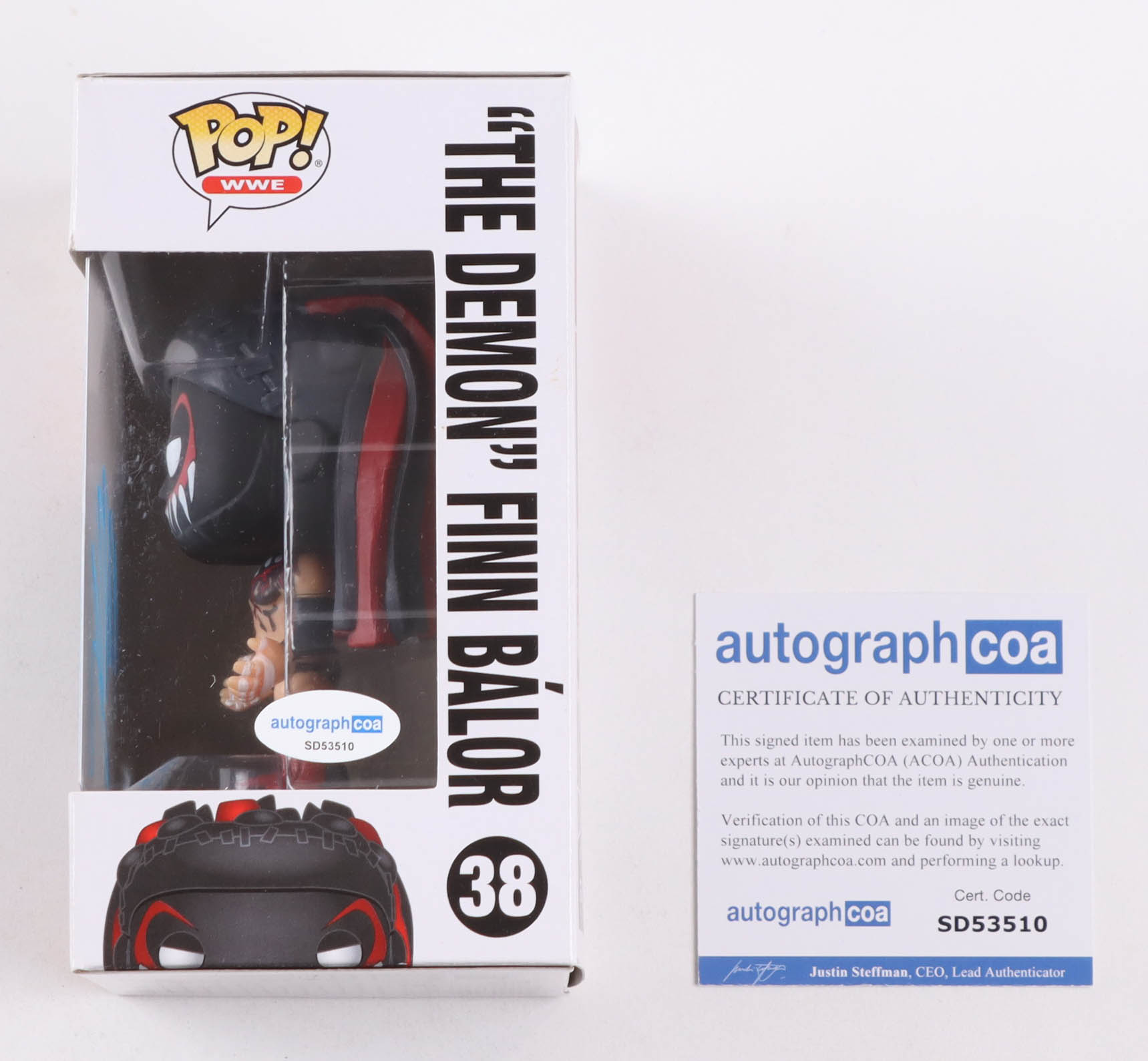 Finn Balor Signed "WWE" #38 "The Demon" Finn Balor Funko Pop! Vinyl ...