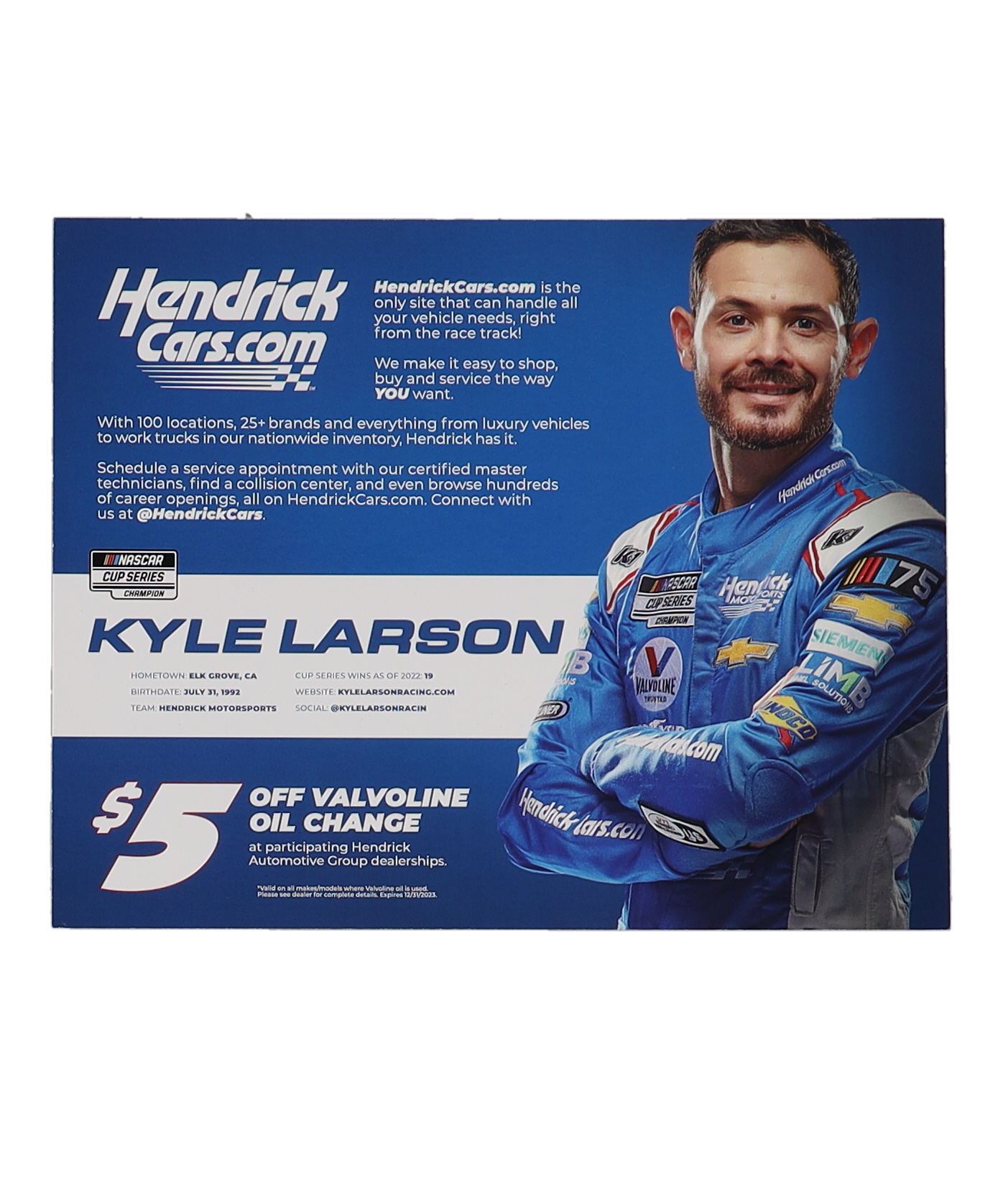 Kyle Larson Signed NASCAR 8x10 Photo (Beckett) | Pristine Auction