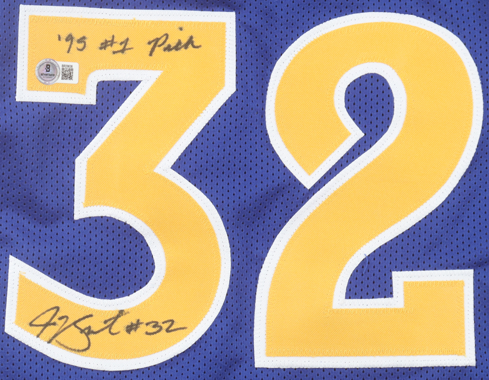 Joe Smith Signed Jersey Inscribed "'95 #1 Pick" (Beckett) | Pristine ...