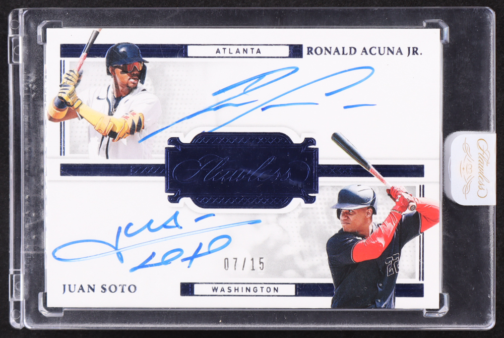 Ronald Acuna Jr. / Juan Soto 2022 Panini Flawless Dual Signatures ...