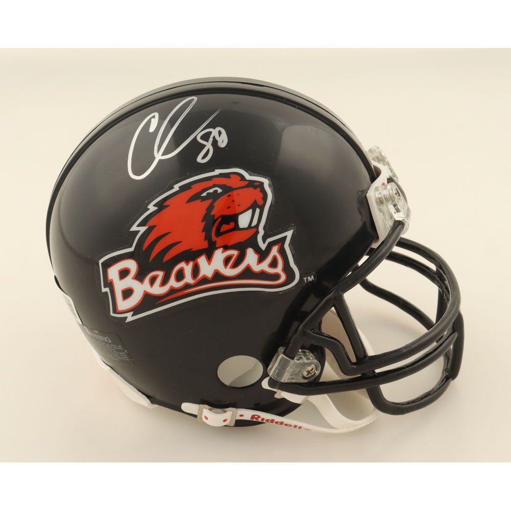 Chad Johnson Signed Oregon State Beavers Mini Helmet (Beckett ...