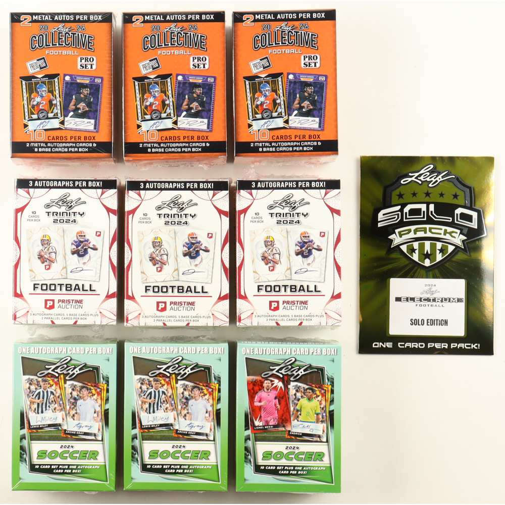 2024 Leaf Card Box Bundle with (10) Boxes Including Collective Football ...
