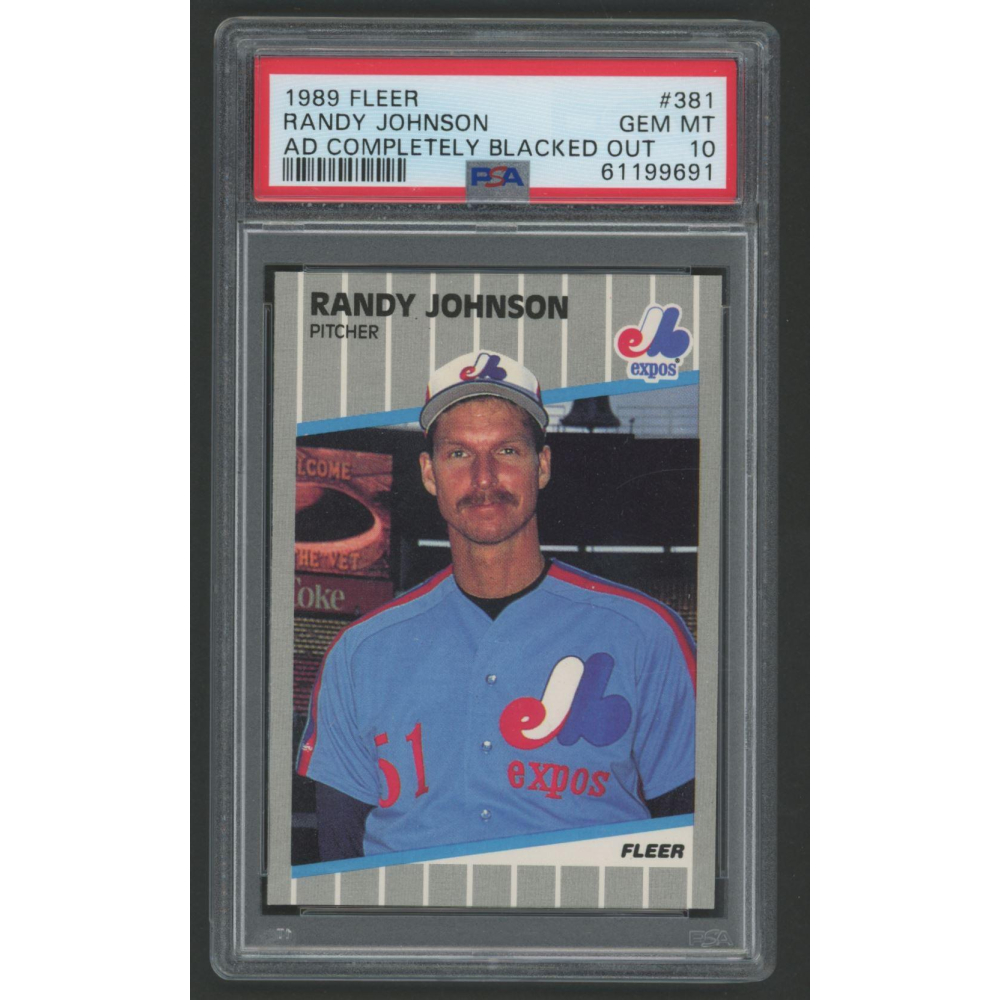 Randy Johnson 1989 Fleer / AD Blacked Out #381 RC (PSA 10) | Pristine ...