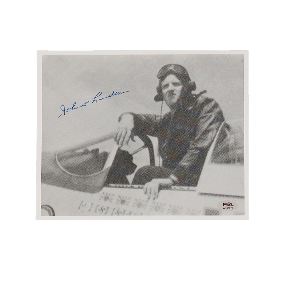 John Landers Signed 8x10 Photo WWII 357th FG P-51 Ace 14.5 Victories ...