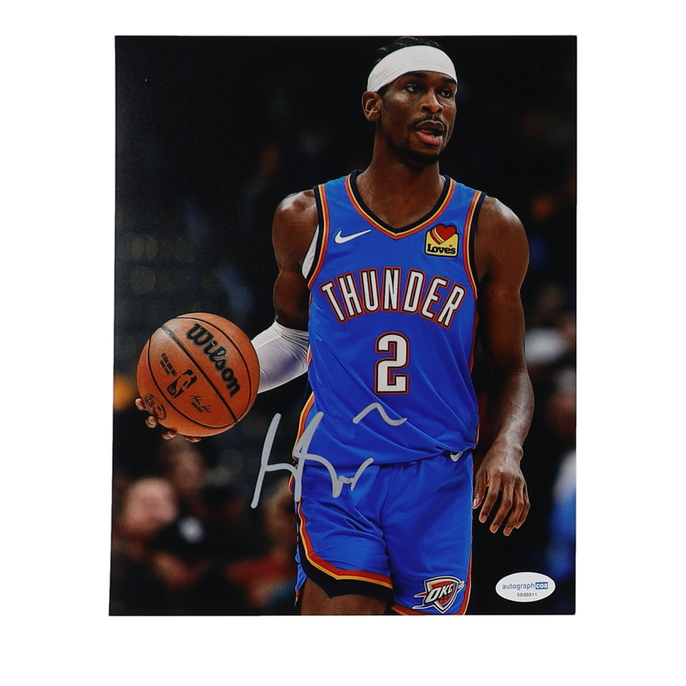 Shai Gilgeous-Alexander Signed Thunder 8x10 Photo (AutographCOA ...