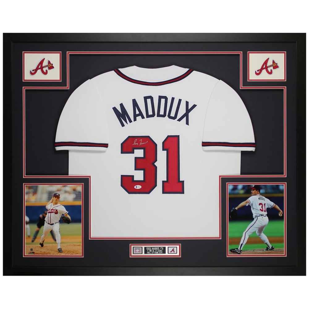 Greg Maddux Signed Custom Framed Jersey Display (Beckett) | Pristine Auction