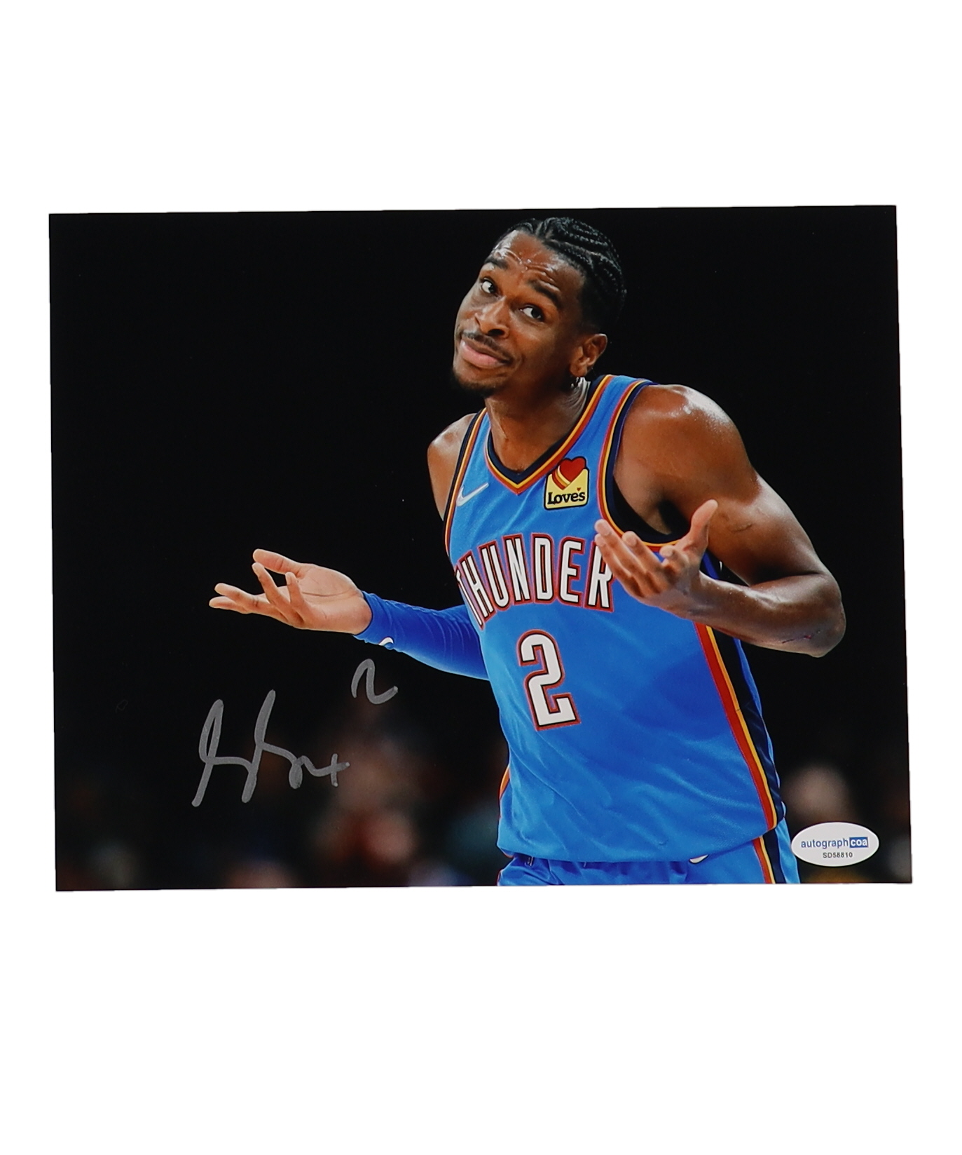 Shai Gilgeous-Alexander Signed Thunder 8x10 Photo (AutographCOA ...
