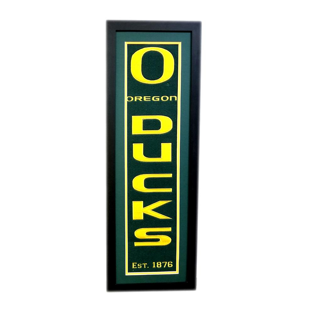Oregon Ducks "Heritage Banner" Custom Framed Display | Pristine Auction