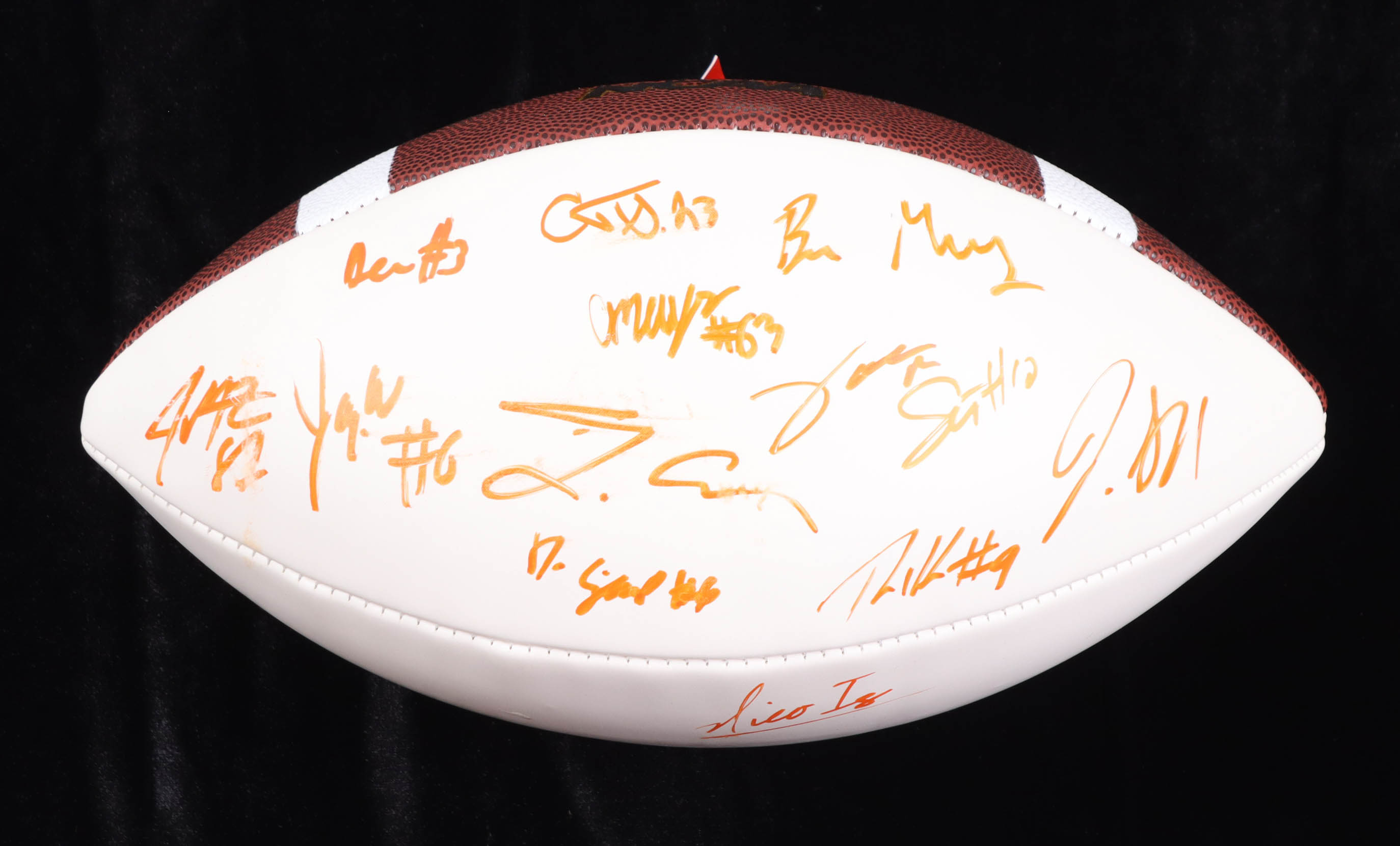 Tennessee Volunteers NCAA Logo Football Signed By Offense Team (14 ...
