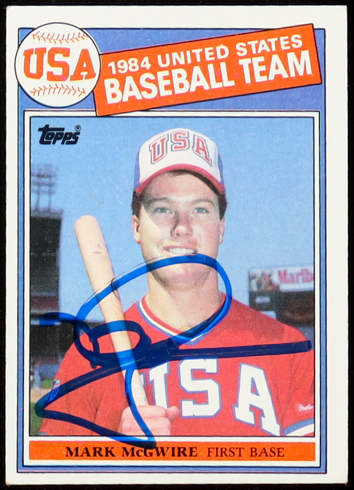 Mark McGwire Signed 1985 Topps #401 OLY RC (JSA) | Pristine Auction